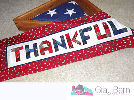Patriotic Table Runner - Free Pattern - Gray Barn Designs